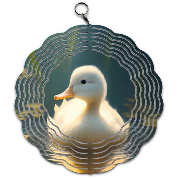 Design | Artistic Swimming Duck On Pond Wind Spinner With Swivel Hook ...